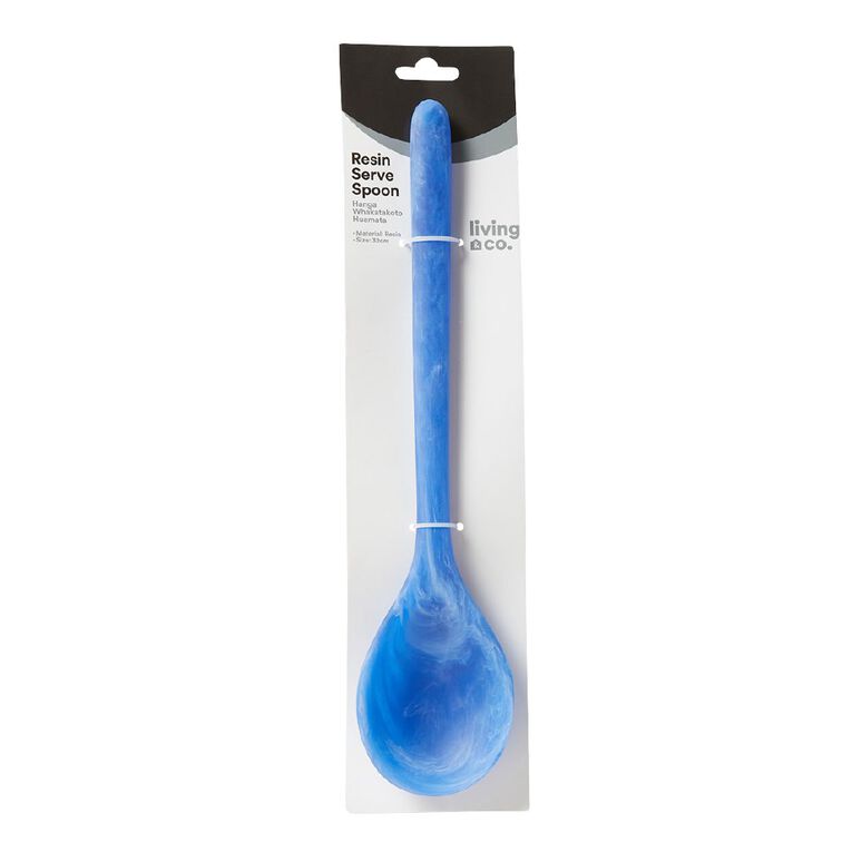 Living & Co Resin Serve Spoon Blue Blue | The Warehouse