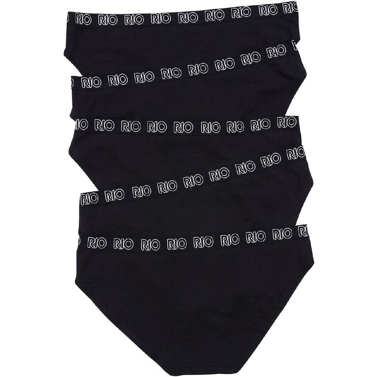 Rio Women's Bikini Briefs 5 Pack Black | The Warehouse