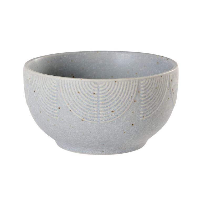 Living & Co Embossed Bowl Grey 13cm Grey | The Warehouse