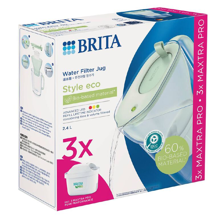Brita Style Eco 2.4 Jug with 3 Maxtra Pro Filters Green Green | The ...