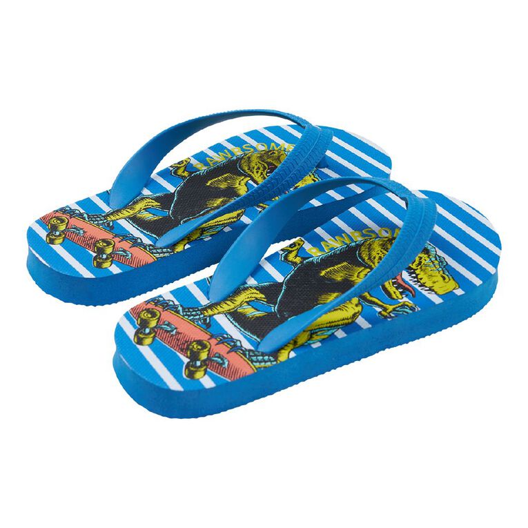 Young Original Senior Kids' Recycled Printed Jandals Blue Dark | The ...