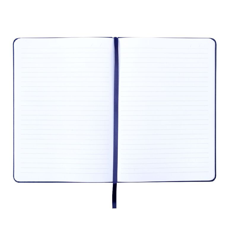 WS Recycled PU Hard Cover Notebook Blue A5 Blue | The Warehouse