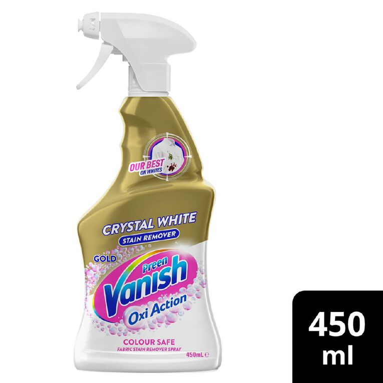 Vanish Preen Oxi Action Gold Stain Remover Ultra Power Spray White ...