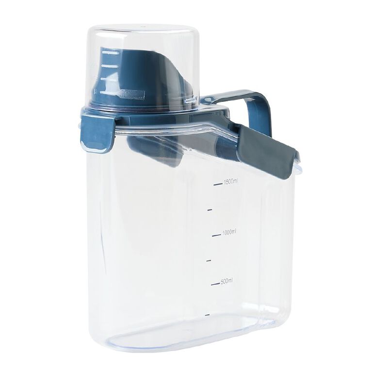 Living & Co Dispensing Container with Measuring Cup Clear 1.5L Clear ...