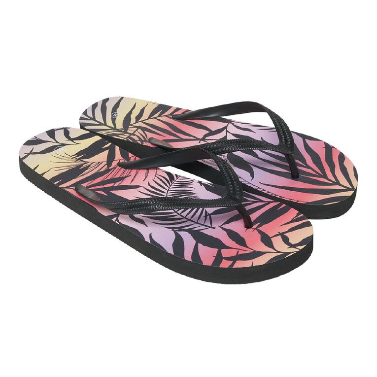 H&H Women's Recycled Printed Jandals Purple Mid | The Warehouse