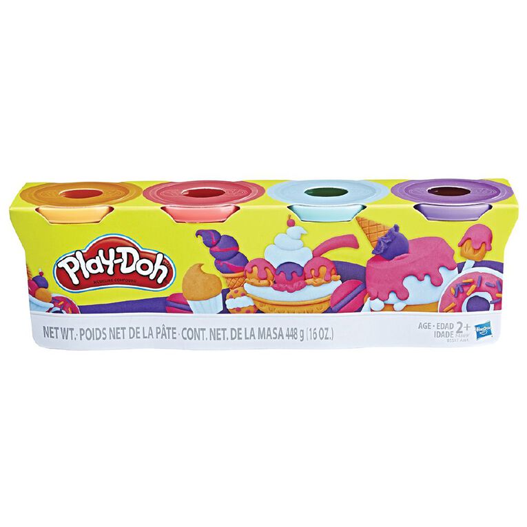 Play-Doh 4 Can Pack Multi-Coloured Multi-Coloured | The Warehouse