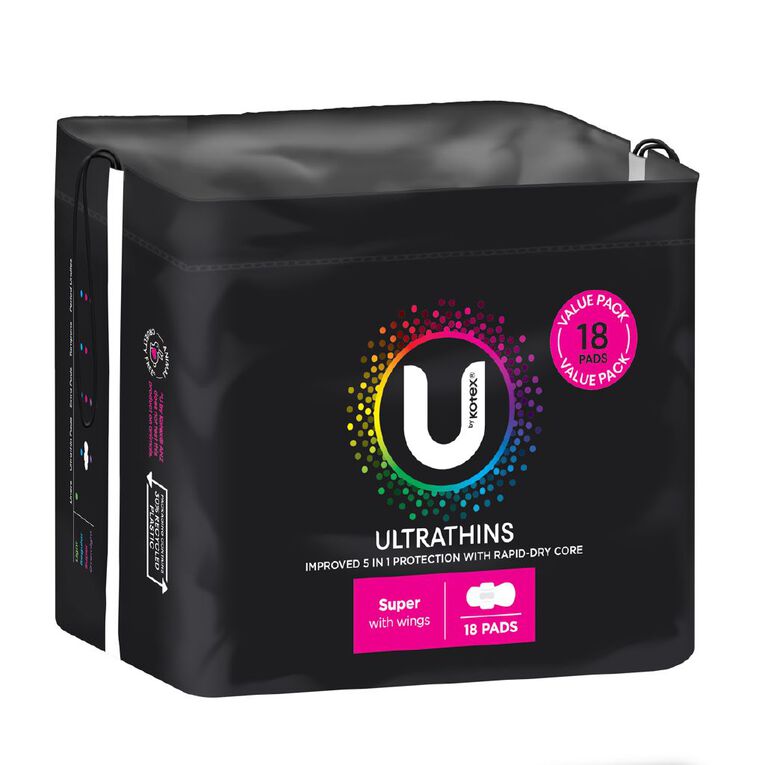 U By Kotex Feminine Pad Ultrathin Wing Super | The Warehouse