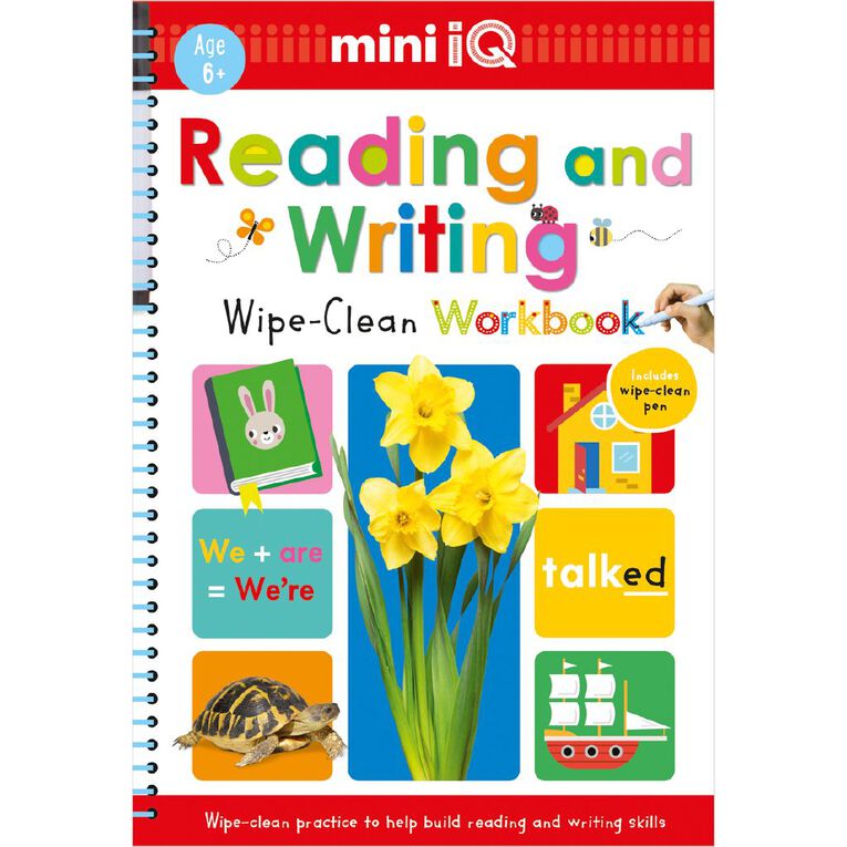 Mini iQ Reading And Writing Wipe-Clean Workbook | The Warehouse