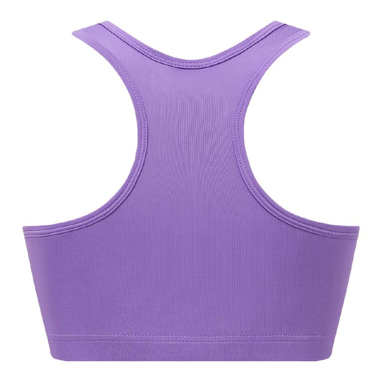 Active Intent Women's Plain Crop Top Purple Mid | The Warehouse