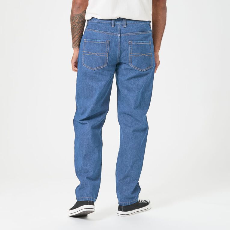 H&H Men's Relaxed Jeans Denim Mid | The Warehouse