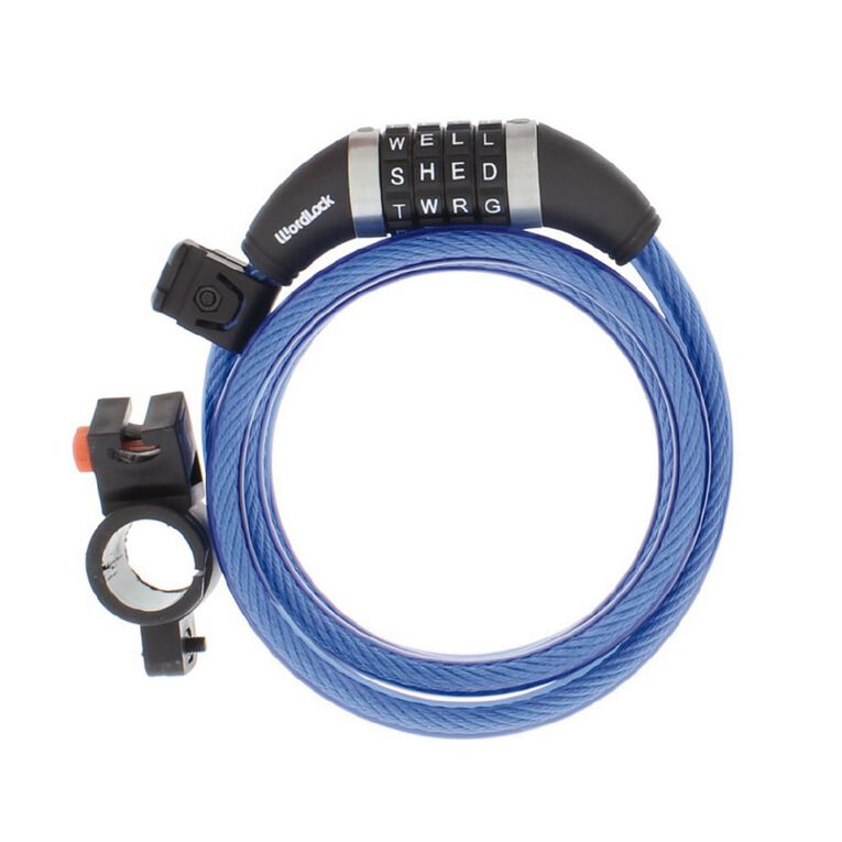 Wordlock Bike Cable Lock 5ft/10mm/150cm Assorted | The Warehouse