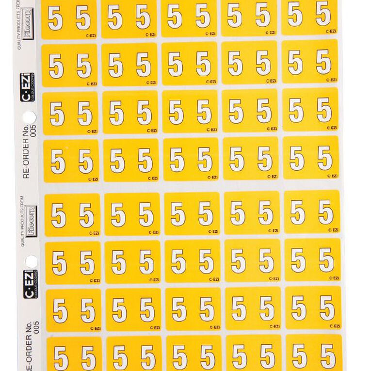 Filecorp Coloured Labels 5 Yellow Mid Yellow Mid | The Warehouse