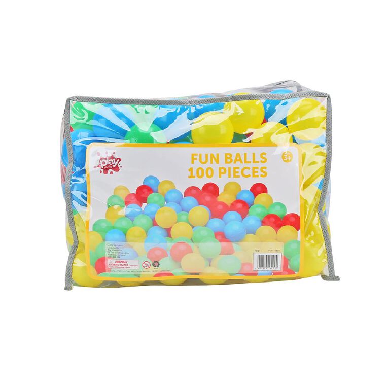 Play Studio Fun Balls 100 Pack Multi-coloured 50mm | The Warehouse