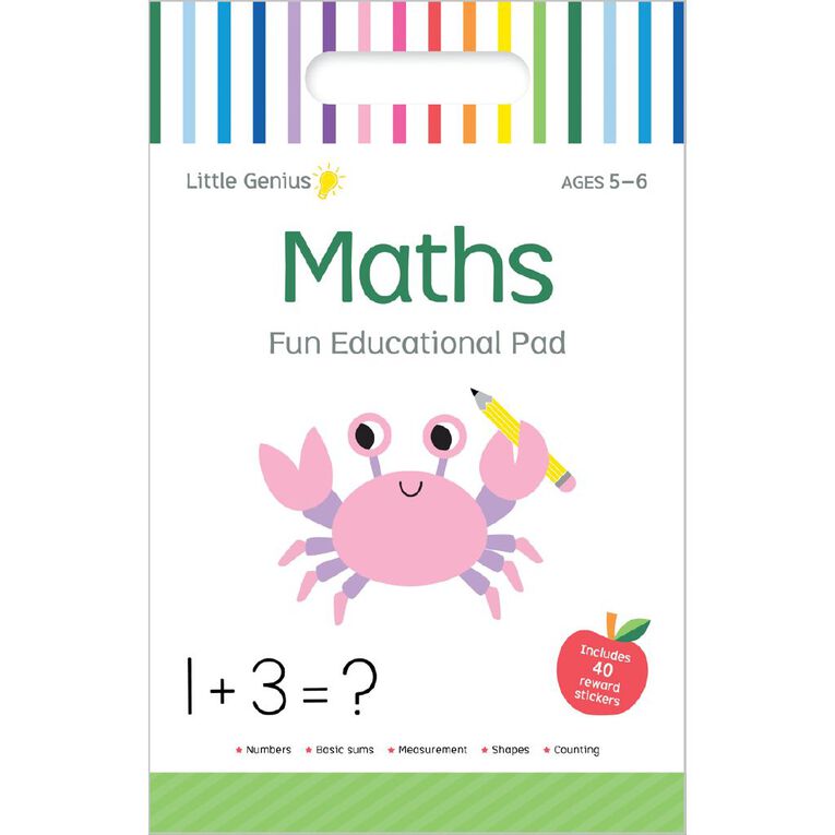 Little Genius Small Activity Pad Maths Vol 2 | The Warehouse