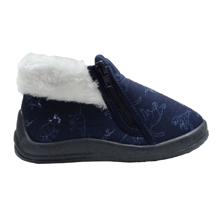 Young Original Kids' Zipper Slippers Navy | The Warehouse