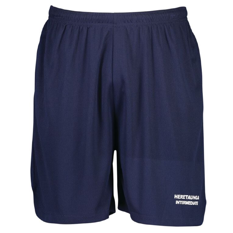 Schooltex Heretaunga Intermediate Sport Shorts with Screenprint Navy ...