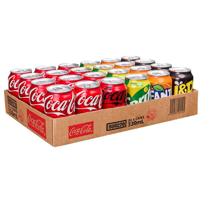 Coca Cola Can Mixed Tray 330ml 24 Pack | The Warehouse