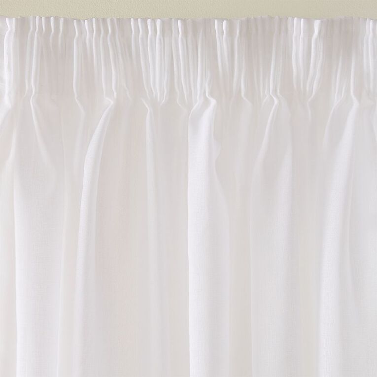 Living & Co Enviro Slubbed Voile White 90-180cm Wide/135cm Drop White ...