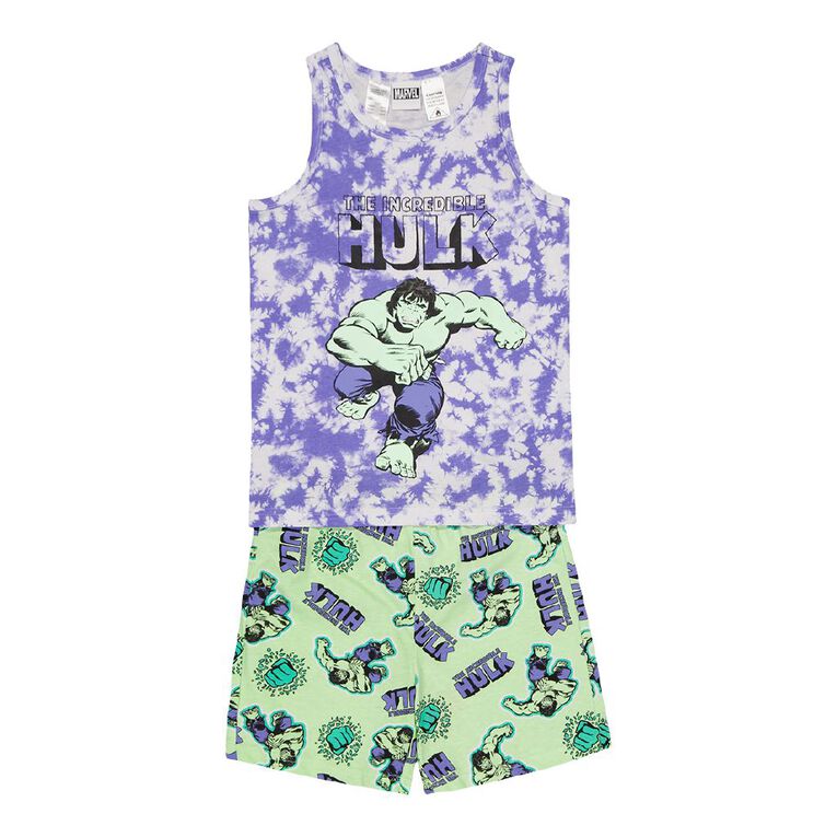 Avengers Avengers HULK Kids' Singlet Pyjamas Set Green Light | The ...
