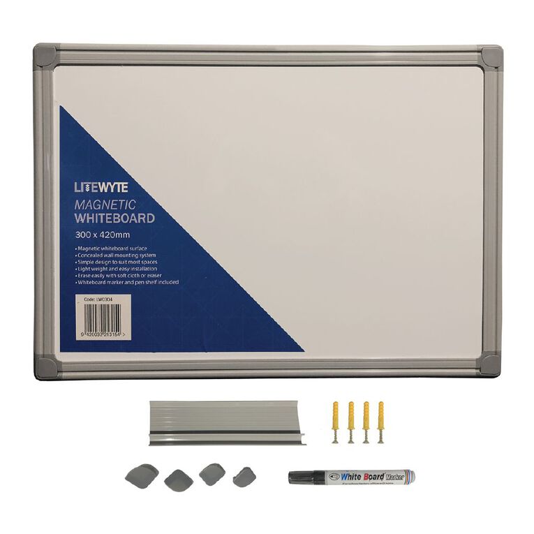 Litewyte A3 Whiteboard 300mm x 420mm White White | The Warehouse