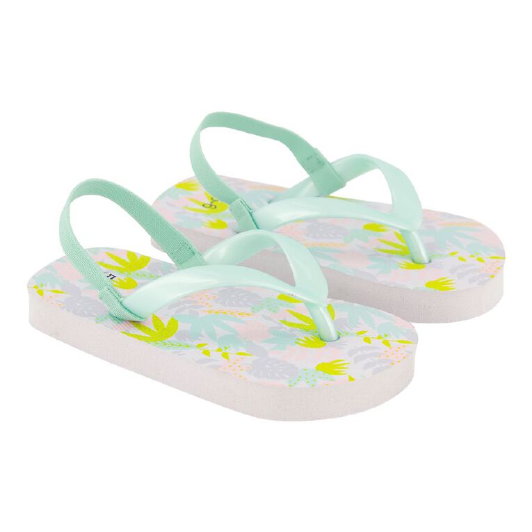 Young Original Junior Kids' Recycled Printed Jandals Aqua | The Warehouse
