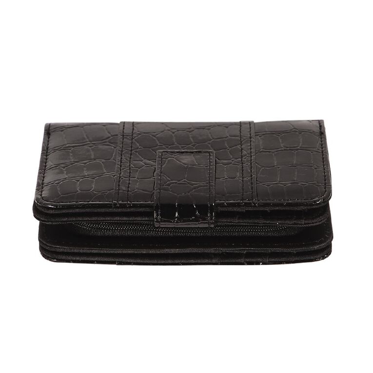 H&H Diagonal Quilted Purse Black | The Warehouse