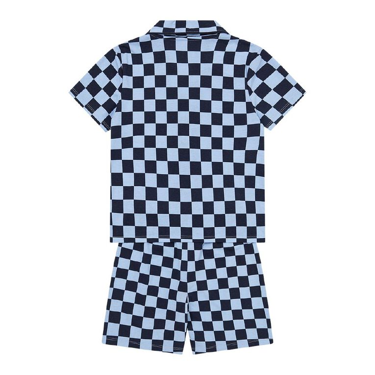 H&H Boys' Button Through Pyjamas Set Blue Light | The Warehouse