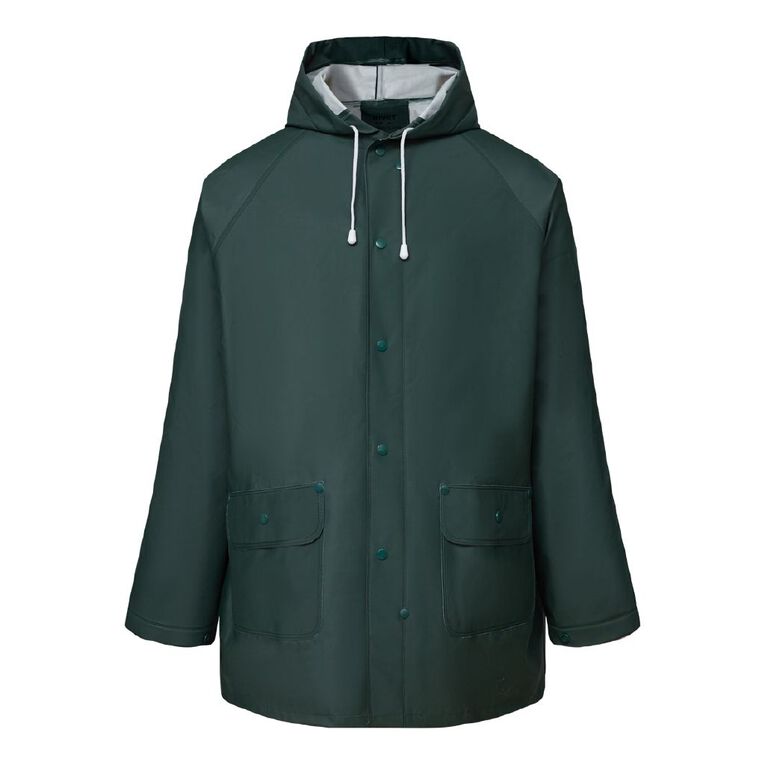 Rivet PVC Rain Jacket Green | The Warehouse