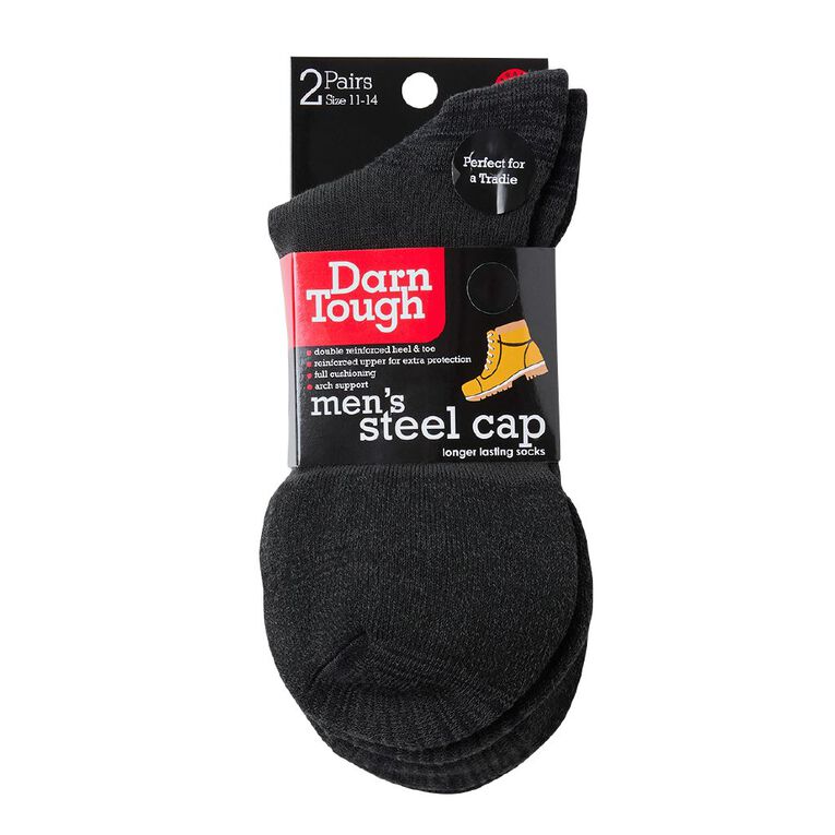 Darn Tough Men's Steel Cap Socks 2 Pack Black W25 CHR | The Warehouse