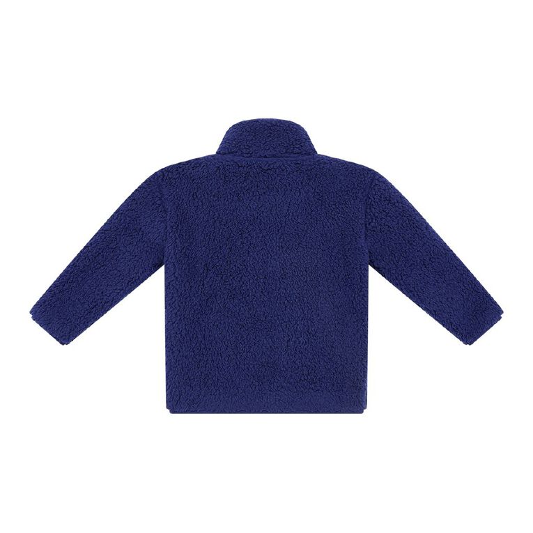 Young Original Zip Through Sherpa Blue Dark | The Warehouse