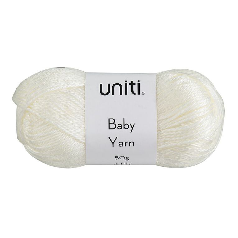 Uniti 4-ply Baby Acrylic Yarn Cream 50g Cream | The Warehouse