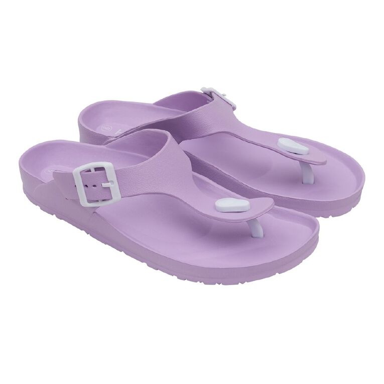 H&H Women's Buckle Jandals Purple Light | The Warehouse