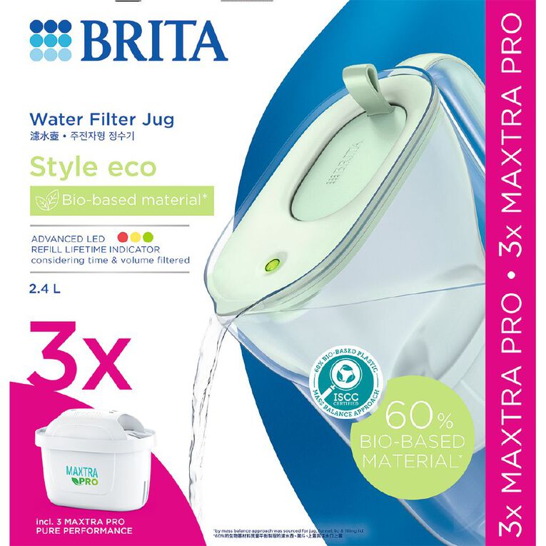 Brita Style Eco 2.4 Jug with 3 Maxtra Pro Filters Green Green | The ...