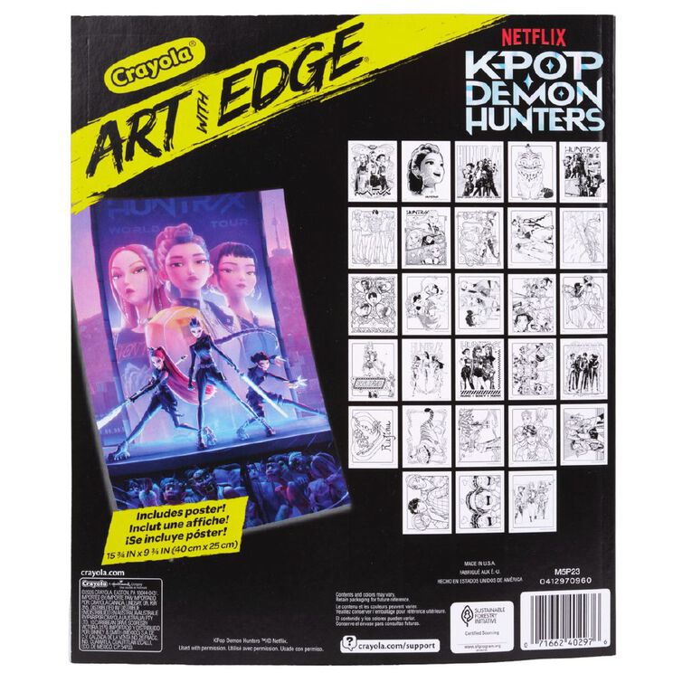 Crayola K-Pop Demon Hunters Art with Edge Colouring Book | The Warehouse