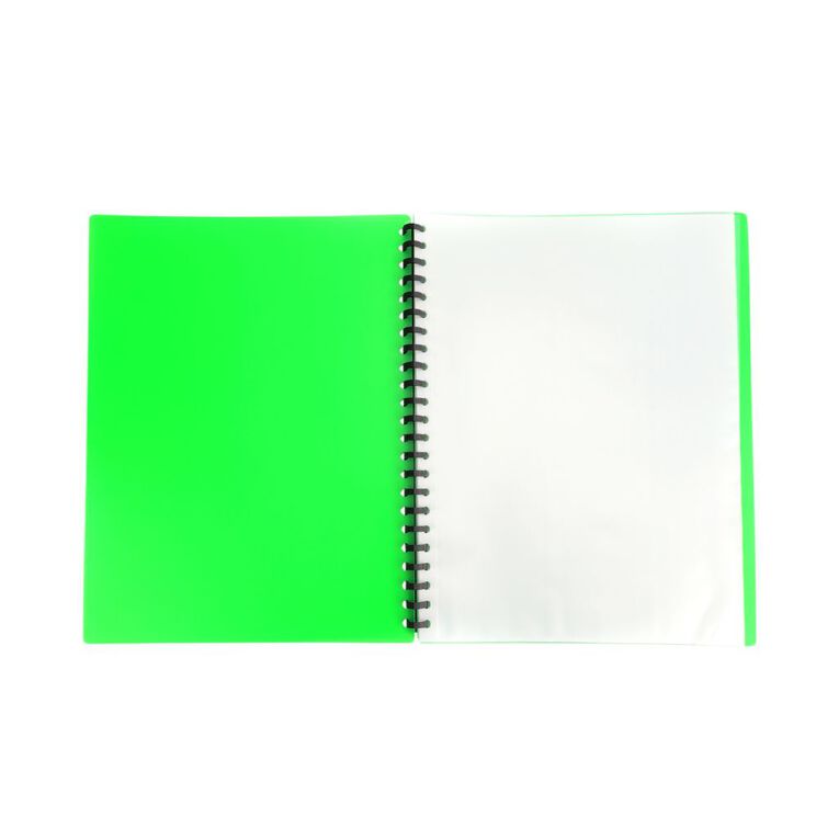 WS Clearbook Refillable 20 Leaf Green Green | The Warehouse