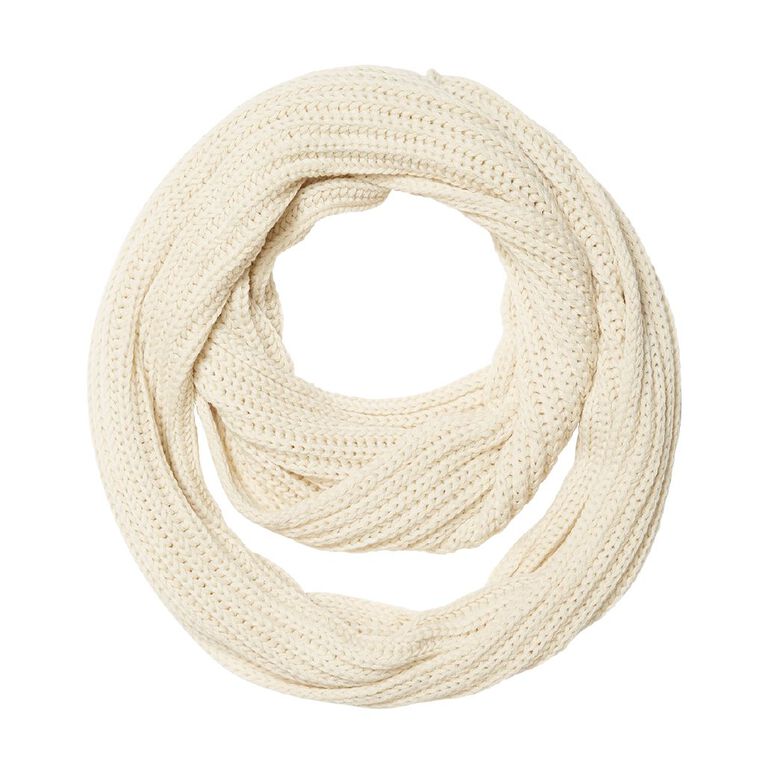 H&H Women's Chunky Rib Snood Cream | The Warehouse