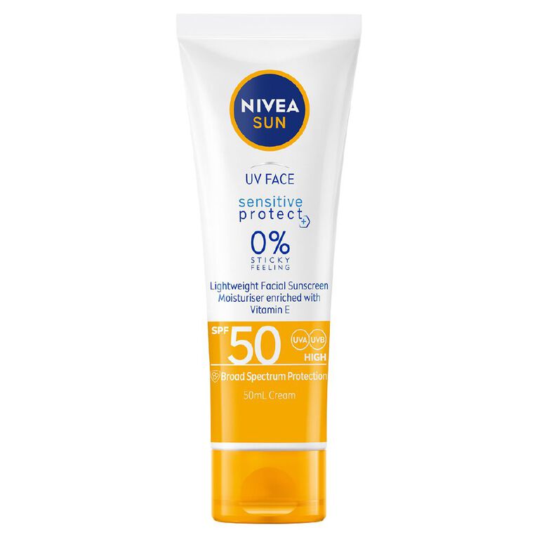 Nivea Sun UV Face Sensitive Protect SPF50 White/Yellow White/Yellow ...