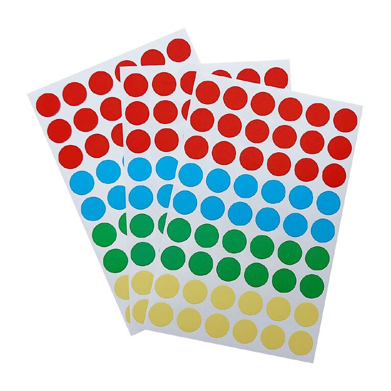 WS Dot Stickers 162 Labels 12mm Diameter White | The Warehouse
