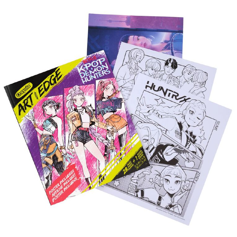 Crayola K-Pop Demon Hunters Art with Edge Colouring Book | The Warehouse