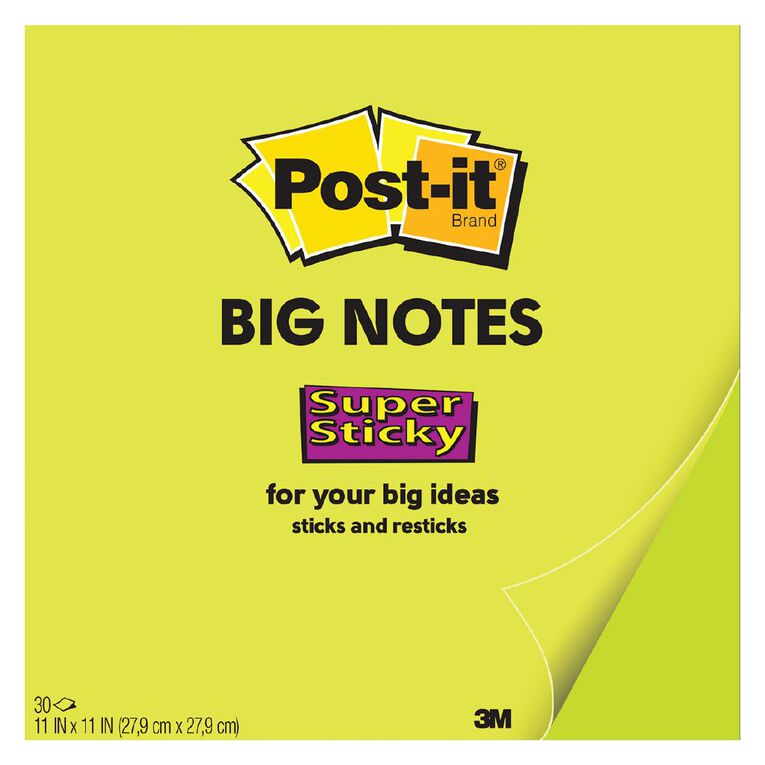 3M Post-It Note Big Green 279mm x 279mm Green Mid Green Mid | The Warehouse