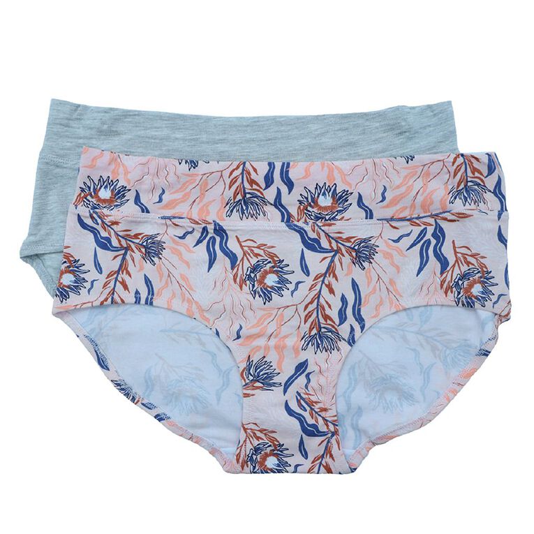 Underworks Women's Midi Briefs - 2 Pack Pink Light | The Warehouse