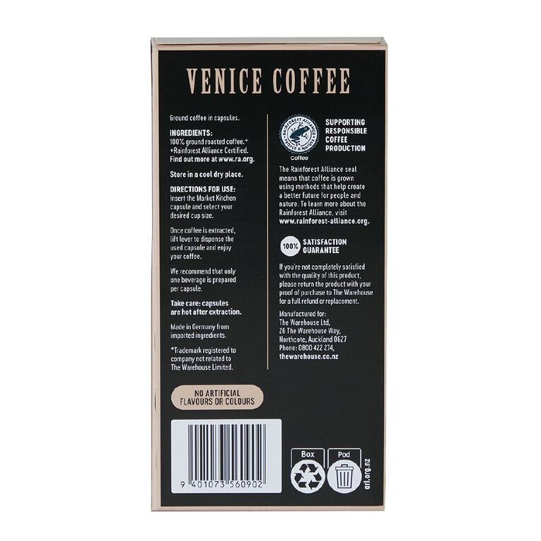 Market Kitchen Coffee Capsule Venice 10 Pack | The Warehouse