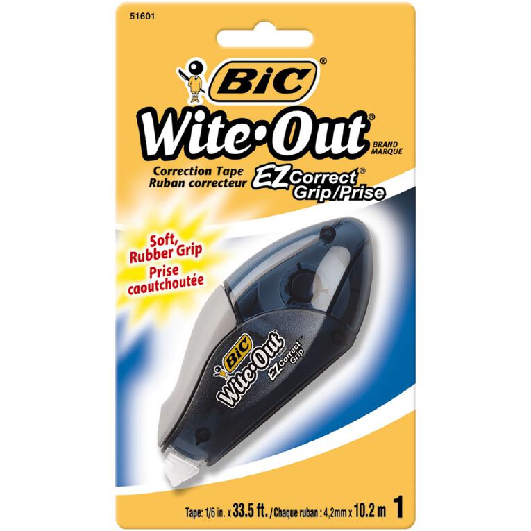 Bic Wite Out Grip Correction Tape White 1 Pack White | The Warehouse