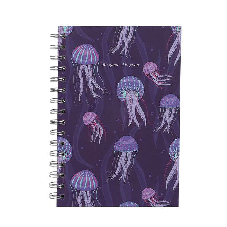 Uniti Jelly Fish Spiral Notebook Purple Mid A5 Purple Mid | The Warehouse