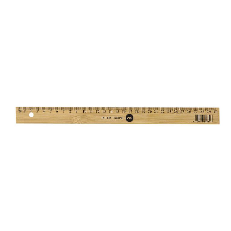 WS Bamboo Ruler 30cm | The Warehouse