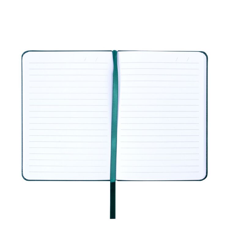 WS Recycled PU Hard Cover Notebook Green A6 Green | The Warehouse