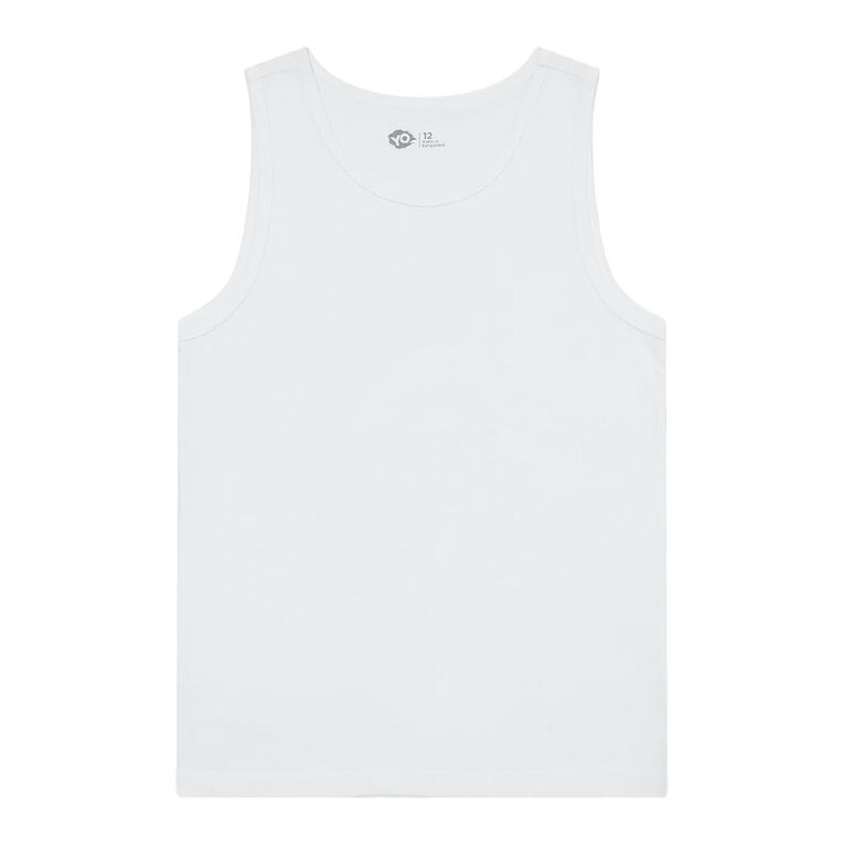 Young Original Plain Singlet White | The Warehouse