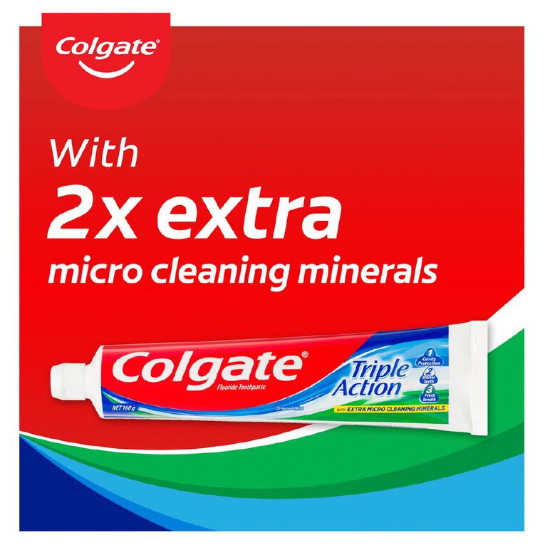 Colgate Triple Action Toothpaste 160g | The Warehouse