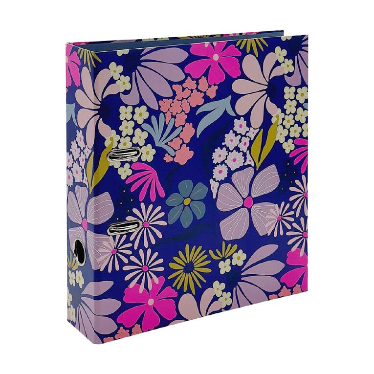 Uniti Floral Lever Arch Purple Mid A4 Purple Mid | The Warehouse