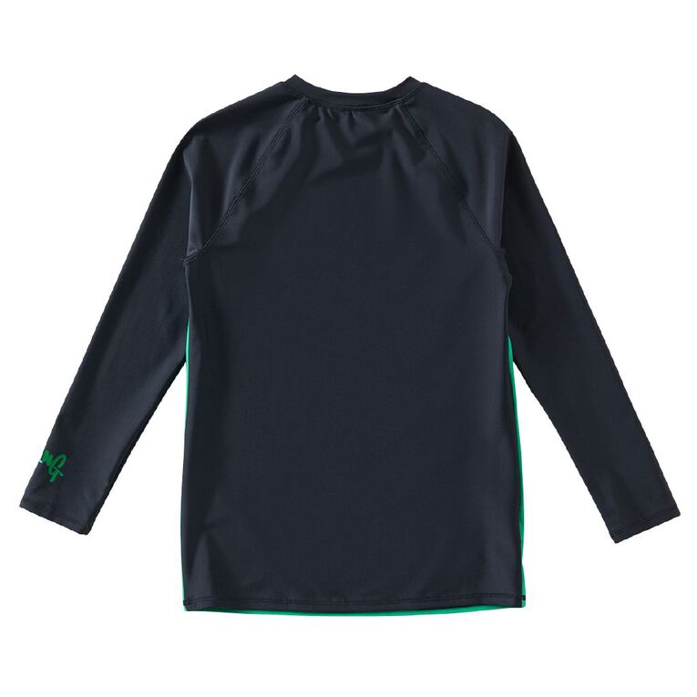 Minecraft Long Sleeve Rash Vest Green Mid | The Warehouse